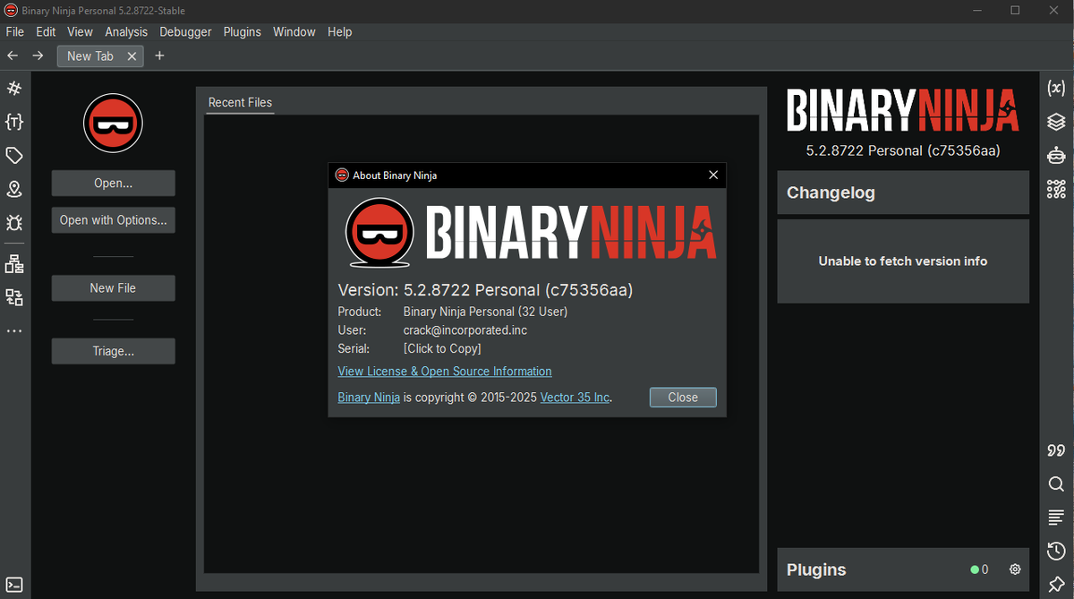 Binary Ninja 5.2.8722 Personal - Disassembler - DecodeHub - Reverse ...